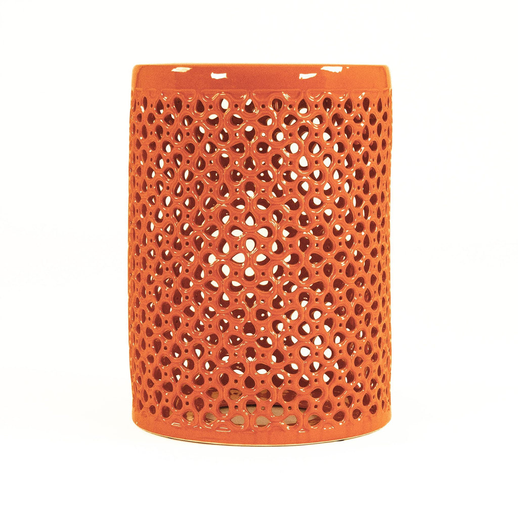 Lanie Garden Stool Orange by Zentique – Hudson Home Decor